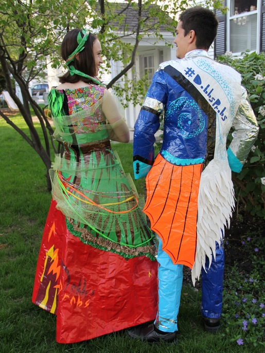 10 Incredible Prom Dresses And Tuxedos Made Entirely From Duct Tape