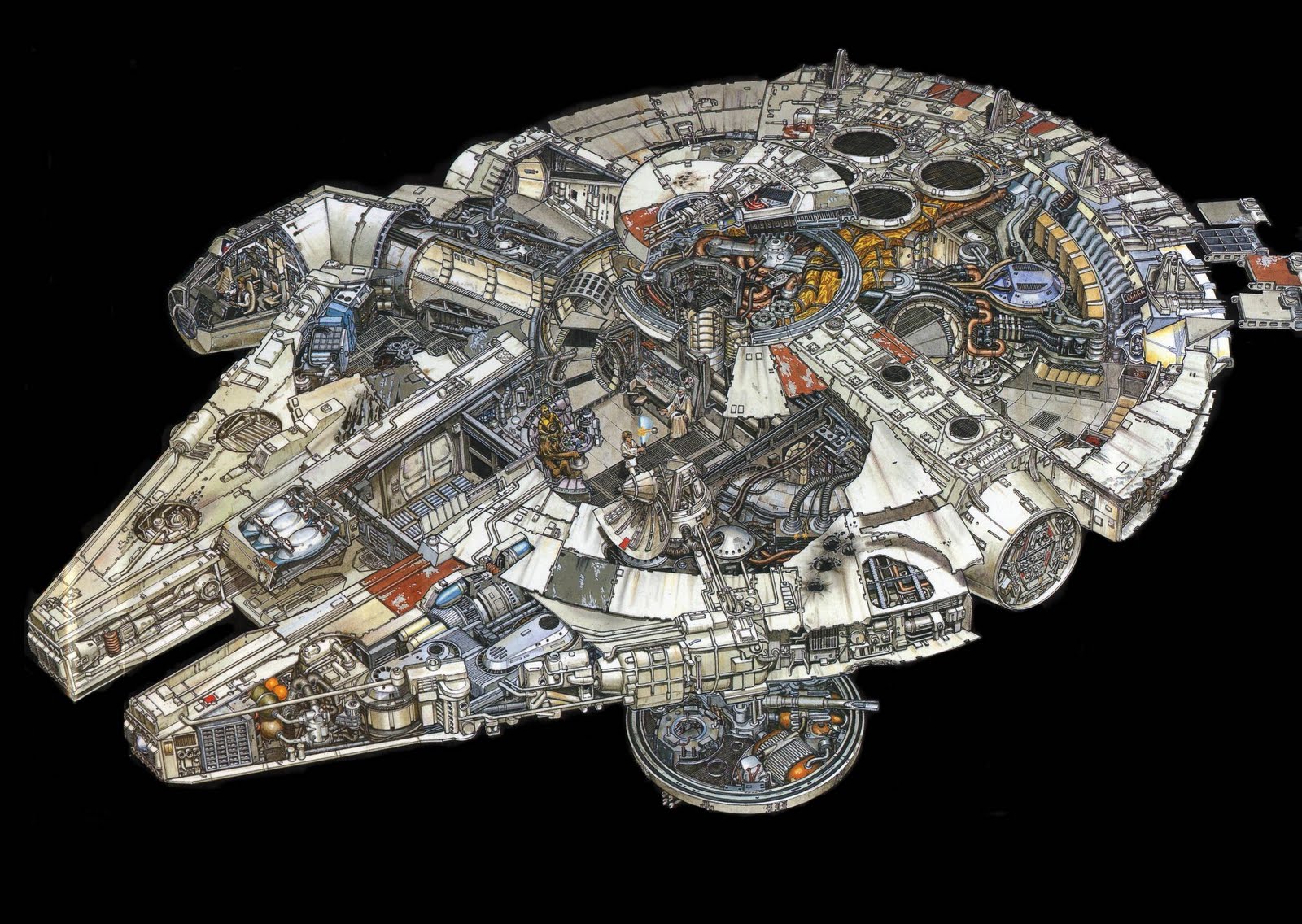 2 interpretations of the Millenium Falcon's interior | 22 Words